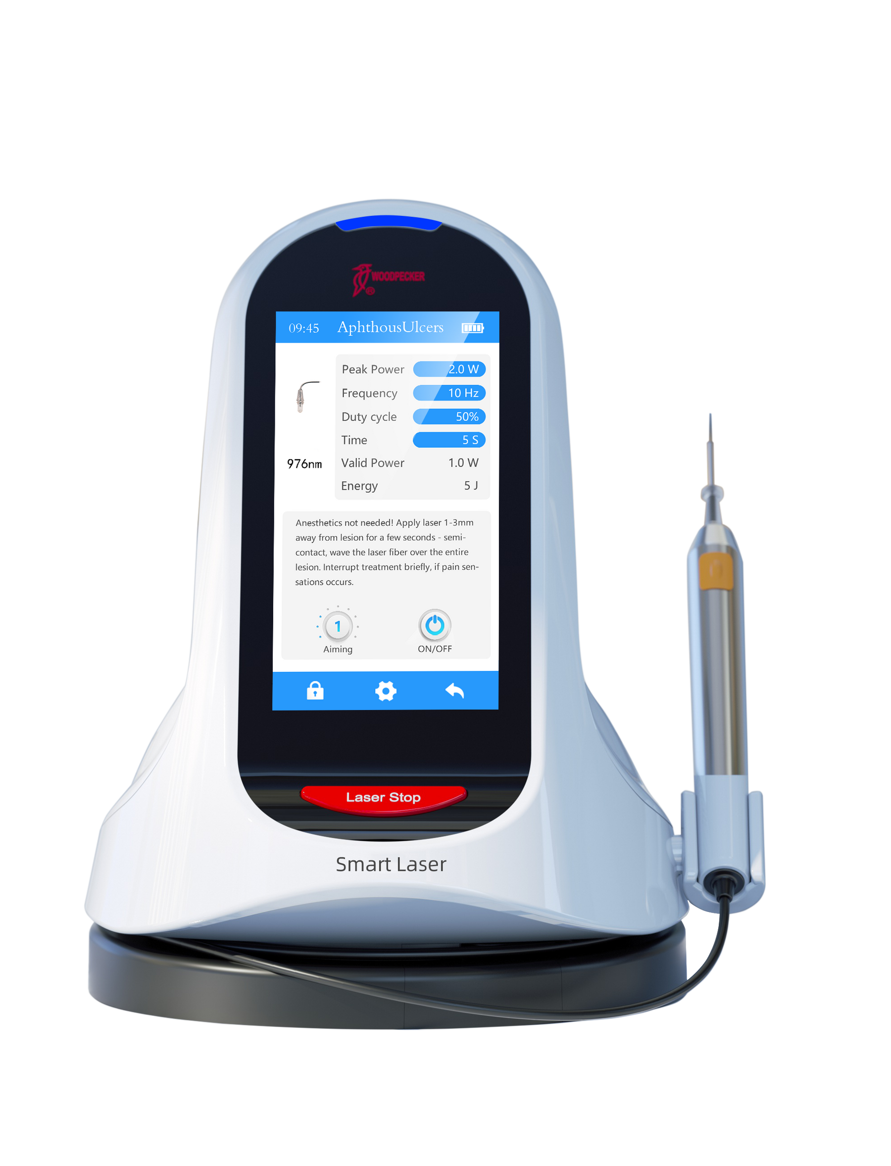 Woodpecker® Smart Laser Blue Dental Diode Laser Three Wavelengths Blue